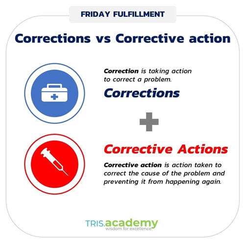 Corrections vs Corrective action - TRIS Corporation
